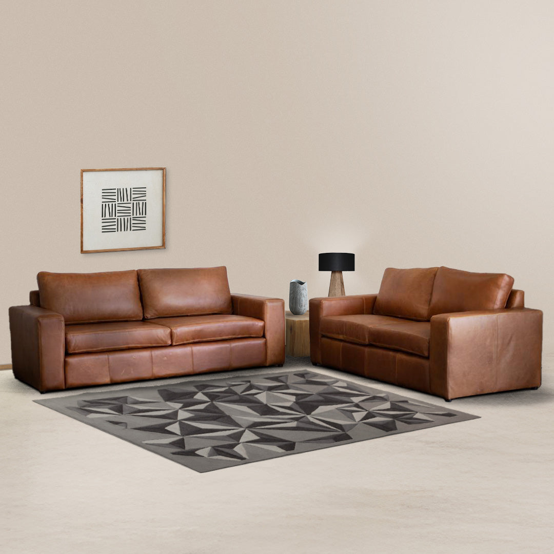 Zambezi | Bovine 2 + 3 Seater Leather Set – Ouhout